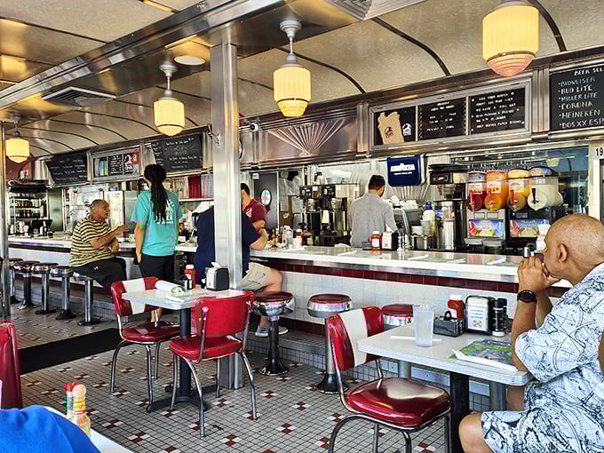 Where strangers become temporary family, united by coffee refills and the shared religion of good diner food.