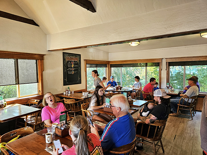 Laughter and conversation flow as freely as the coffee in this dining room where community happens one breakfast at a time.