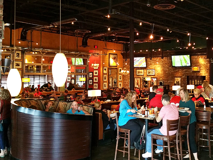 A bustling dining room where strangers united by a common purpose: the pursuit of excellent food in generous portions.