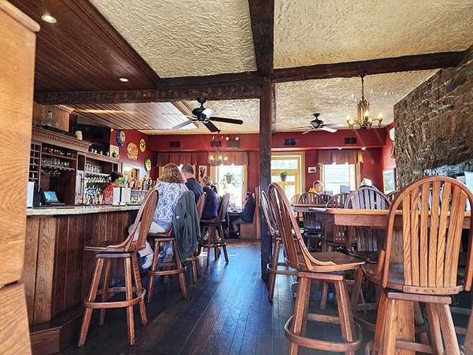 Where colonial charm meets modern comfort, these wooden chairs have supported the posteriors of history buffs and food lovers for generations.