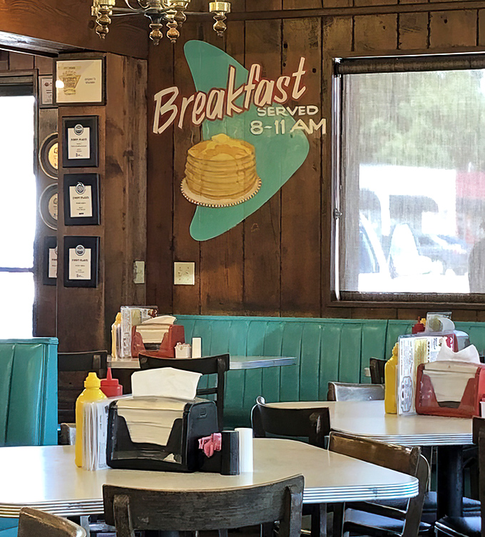 Breakfast served 8-11AM&mdash;because even in a temple of ice cream, one must occasionally acknowledge the existence of other meals.