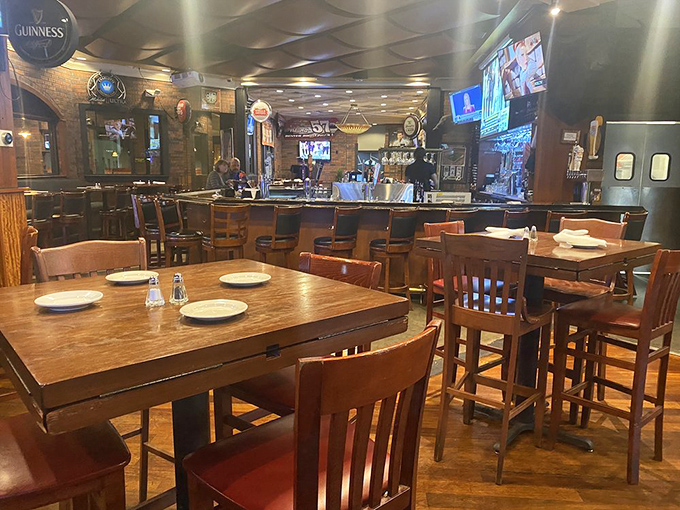 The dining area strikes that perfect balance between "nice enough for a special occasion" and "comfortable enough for a Tuesday night dinner."