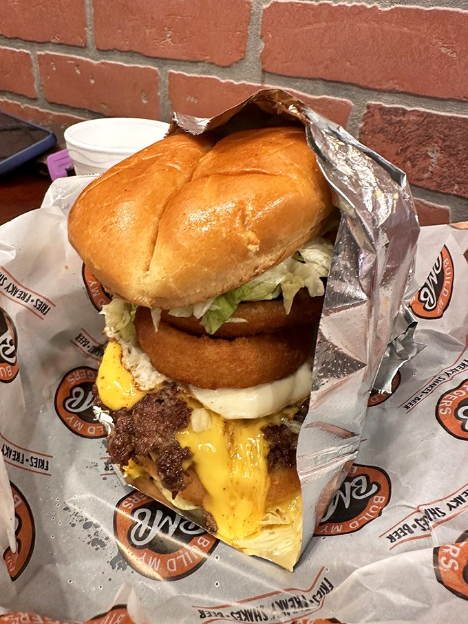 This burger defies both gravity and restraint. When one patty simply won't do, Build My Burgers answers the call.