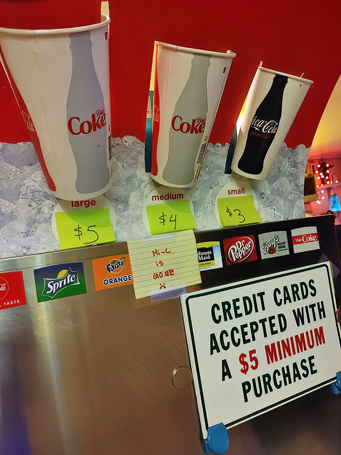 Soda sizes that would make New York City health officials faint&mdash;because movie magic requires proper hydration and a sugar rush. 