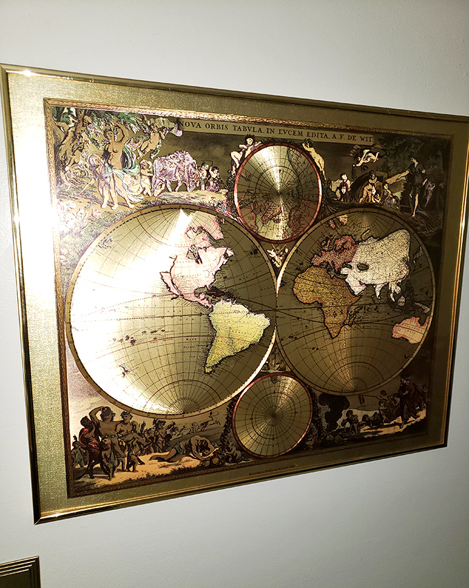 This ornate world map isn't just wall art&mdash;it's an invitation to dream of faraway places while celebrating the thrill of local discovery.