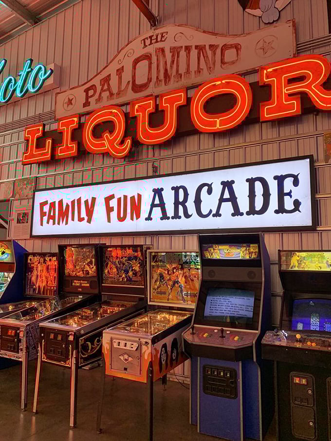 The Family Fun Arcade sign beckons with promises of quarters well-spent. In the pre-internet era, this was our social network&mdash;and it came with better sound effects.