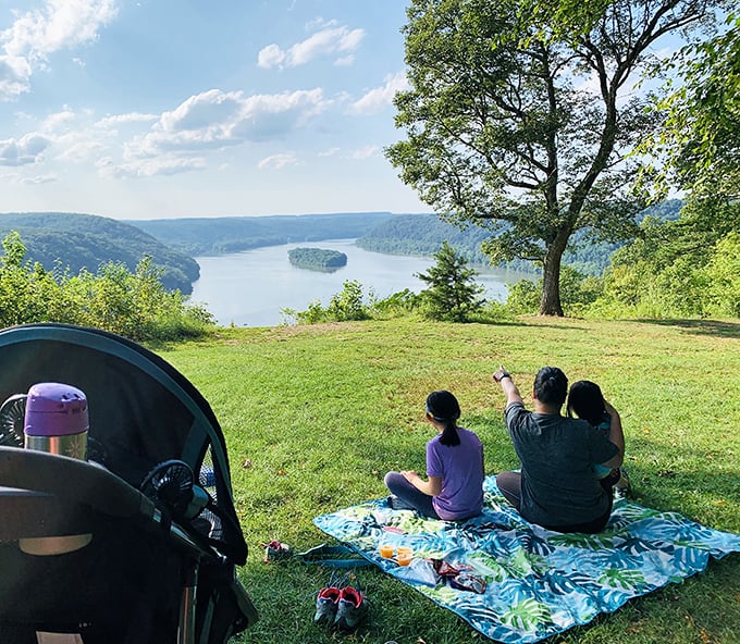 Family memories in the making! This picnic blanket becomes the stage for childhood wonder as parents introduce the next generation to Pennsylvania's natural splendor.