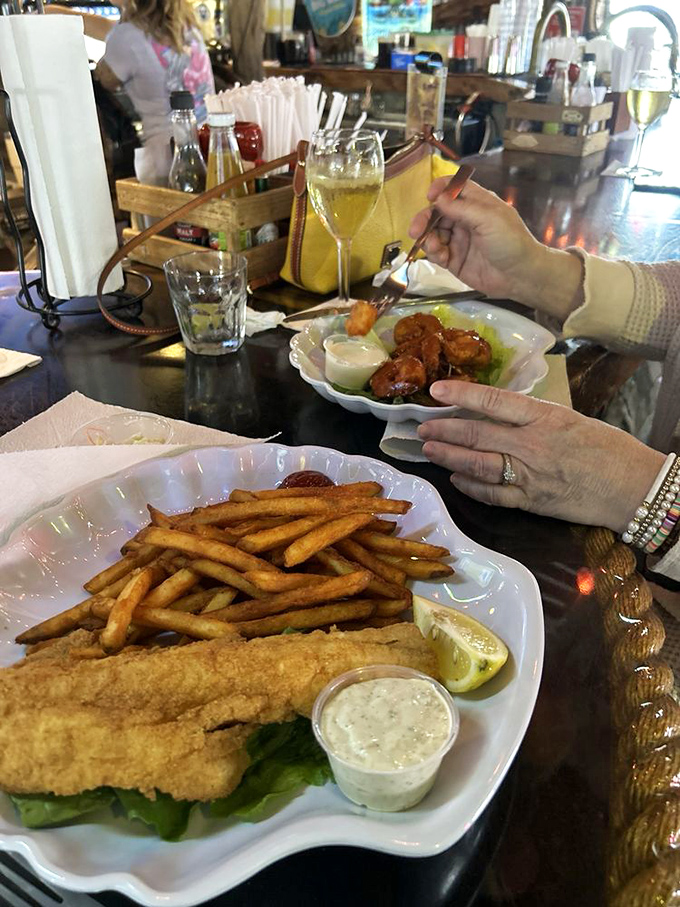 The fish and chips here aren't trying to impress the Queen&mdash;they're too busy impressing your taste buds with fresh-caught simplicity.