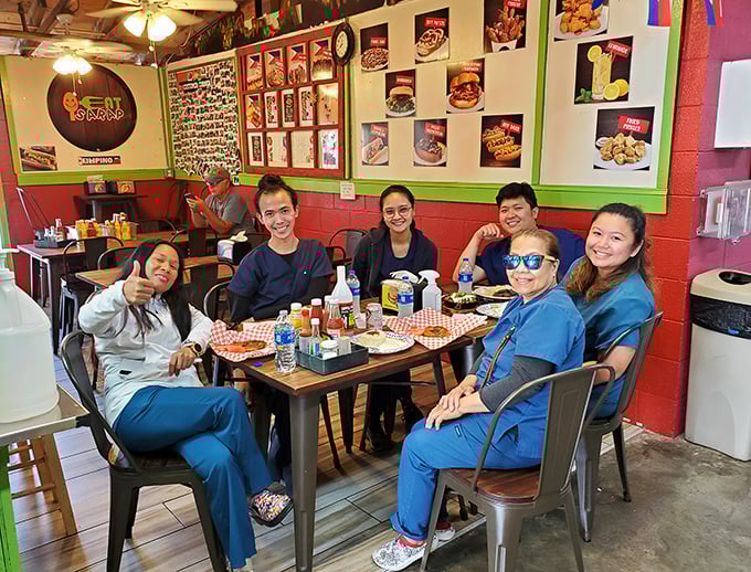 Where medical professionals refuel! This cheerful eatery serves up smiles and sustenance between bargain-hunting expeditions.