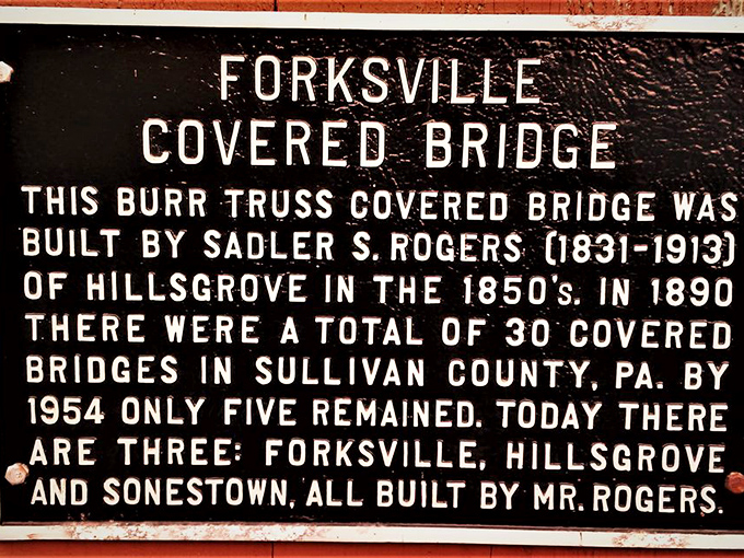 The historical marker tells us Sadler Rogers built three bridges that outlasted 27 others. Quality craftsmanship never goes out of style.