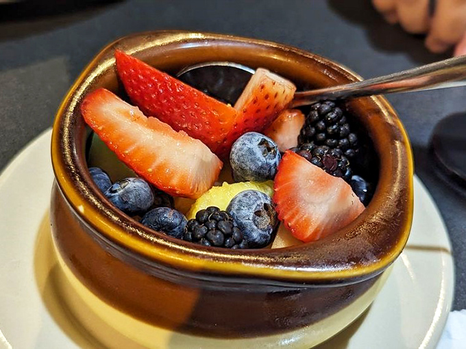 A bowl of berries so fresh and vibrant they could make a fruit stand jealous&mdash;nature's candy providing a virtuous counterpoint to those biscuits you just inhaled.