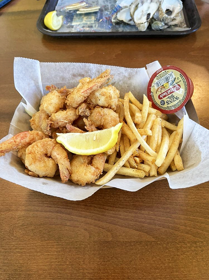 These golden fried shrimp aren't just food&mdash;they're little crispy vessels of happiness that transport you straight to coastal paradise.