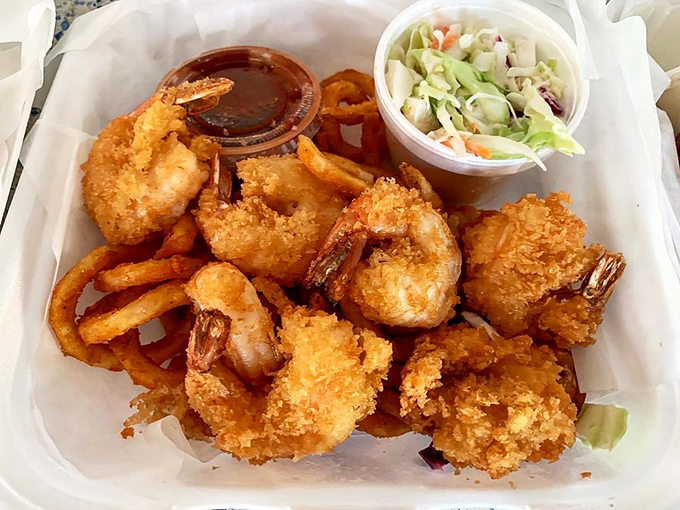 Shrimp wearing golden jackets so perfectly tailored they could walk the red carpet. The crunch factor here is off the charts.