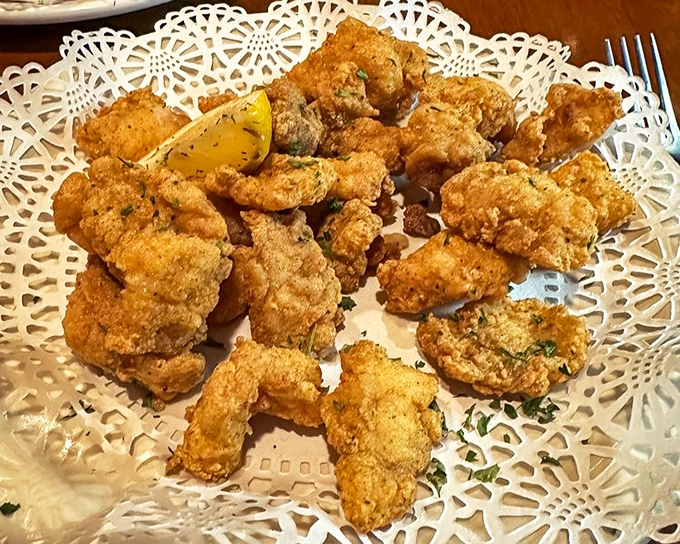 Gator bites: because sometimes you need to eat the state mascot to truly understand a place. Crispy, tender, and surprisingly delicate.