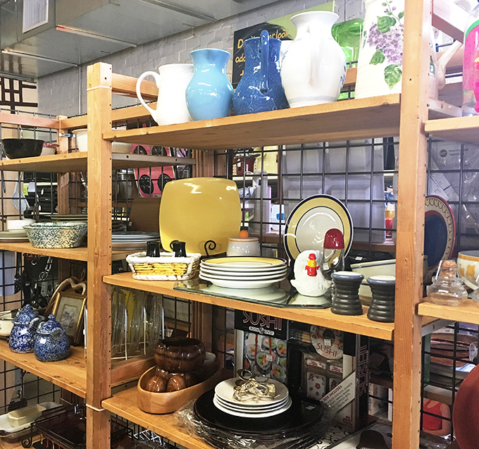 Kitchen essentials arranged with surprising elegance. These dishes have hosted countless meals and are ready to bring their seasoned charm to your table.