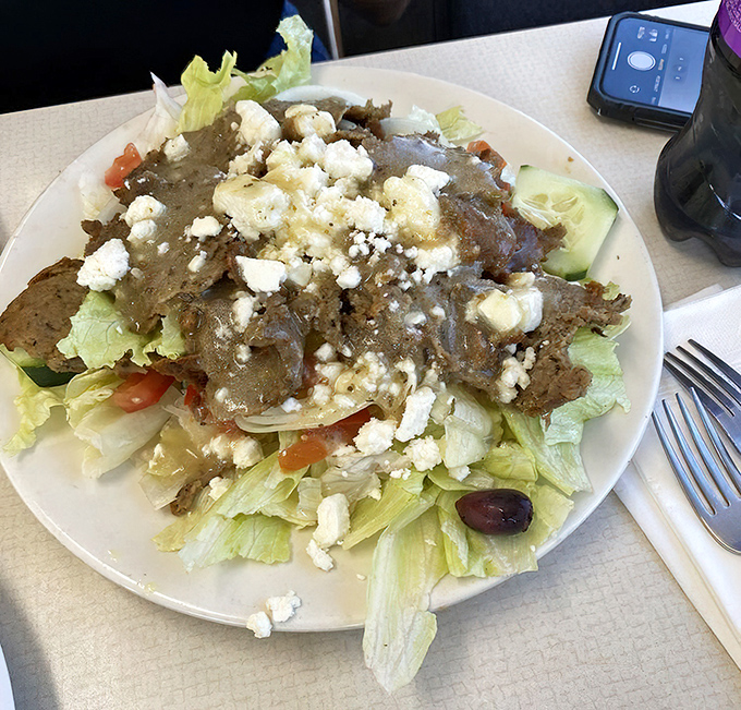This Greek salad isn't just healthy &ndash; it's a Mediterranean vacation for your taste buds, with feta crumbles playing the role of beachside sunshine.