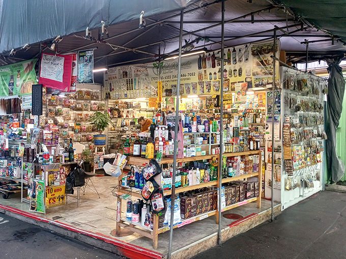 Health products and remedies line up like a natural pharmacy run by your favorite neighborhood guru. 
