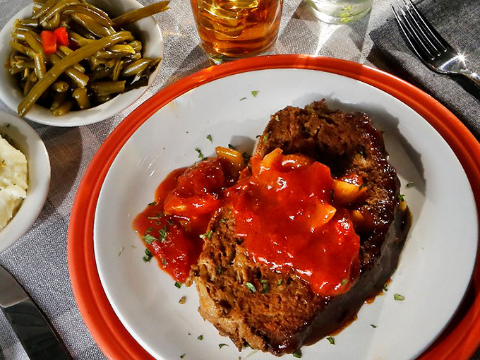 Homestyle meatloaf crowned with tangy sauce&mdash;the kind of dish that makes you want to call your mother and apologize for ever complaining about her cooking.