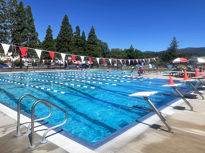 Susanville's community pool offers Olympic-sized swimming without Olympic-sized crowds&mdash;perfect for laps or just floating your cares away.