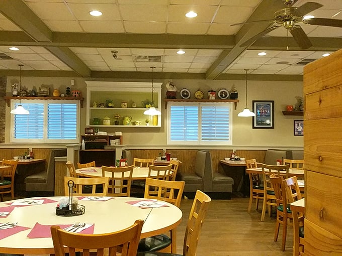 The dining room where breakfast memories are made. Warm wood tones and comfortable seating invite you to linger over that second cup of coffee.