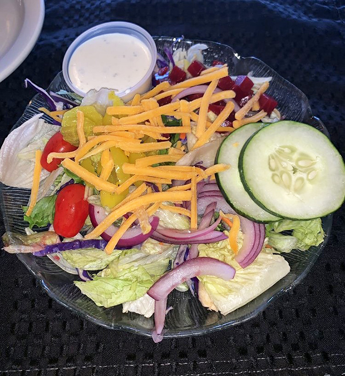 A salad so fresh and colorful it makes you momentarily forget you came for pasta. Don't worry, it's just the appetizer.