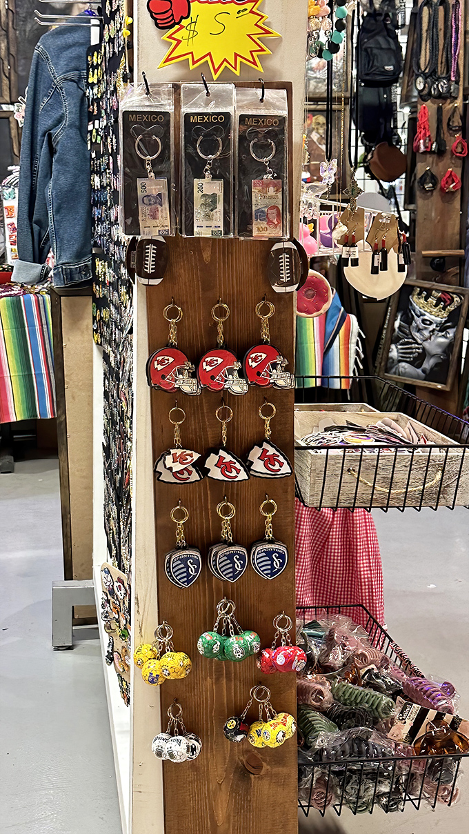Sports fans, rejoice! These keychains let you carry team spirit in your pocket, from Chiefs red to Sporting KC blue.