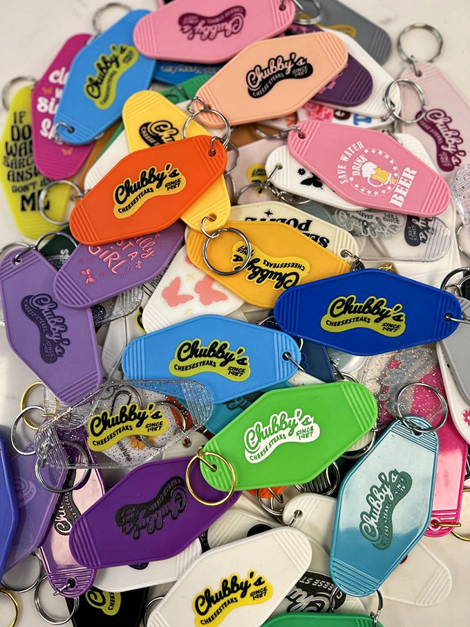 Souvenir keychains in every color of the rainbow. Because sometimes you need a physical reminder of where you left your heart.