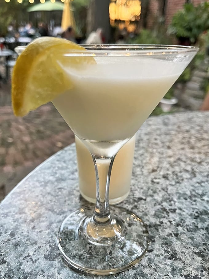 This isn't just a martini—it's a vacation in stemware. The kind of drink that makes Tuesday feel like Saturday in the best possible way.