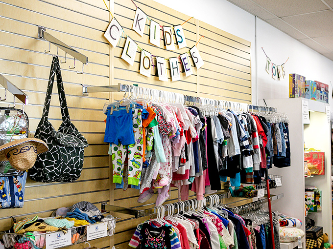 The kids' clothing section proves that outfitting growing children doesn't require a second mortgage&mdash;just a good eye and a sense of timing.