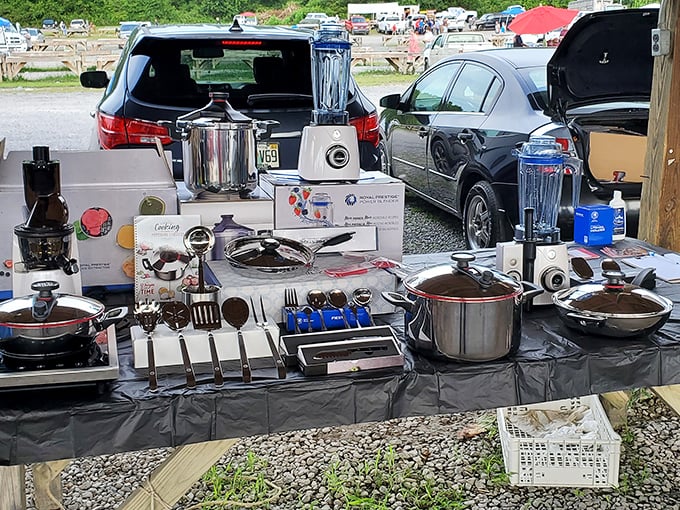 Kitchen equipment that promises culinary adventures. These pots and pans have seen fewer miles than your car but offer more exciting destinations.