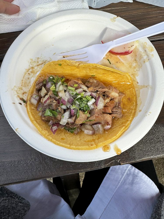Simple yet profound&mdash;this lengua taco proves that sometimes the most humble ingredients create the most memorable flavors.