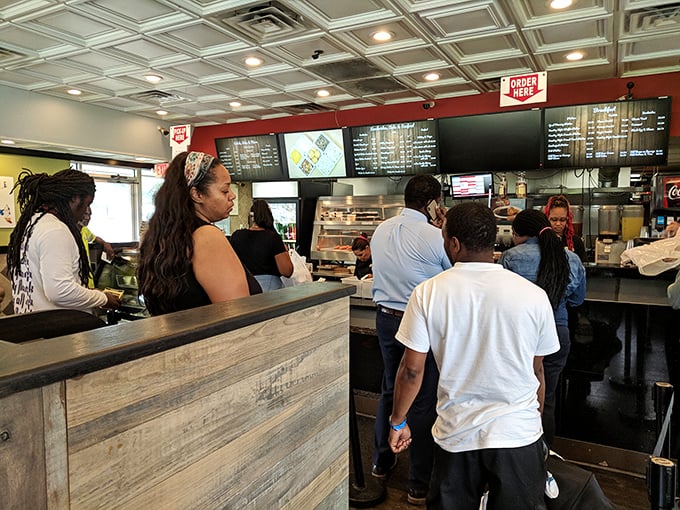 The line forms for a reason. These customers know that patience isn't just a virtue&mdash;it's the price of admission to flavor town.