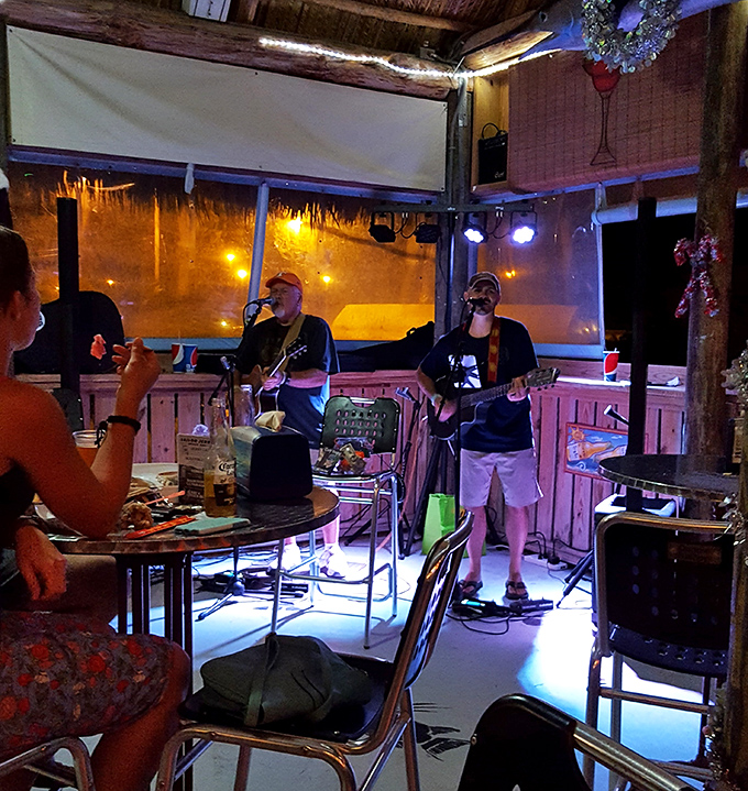 Even the music feels authentically Keys&mdash;laid-back tunes that pair perfectly with cold drinks and warm evening breezes off the water.