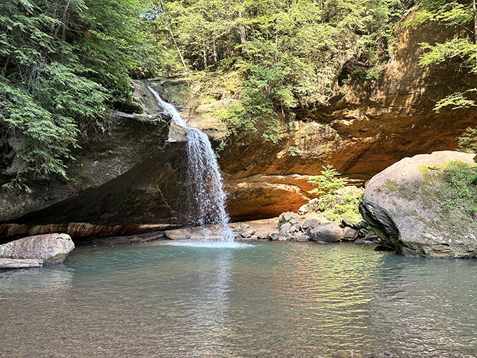 Lower Falls doesn't need height to impress&mdash;it's all about that perfect plunge into a crystal pool that's begging for a toe-dip on hot days.
