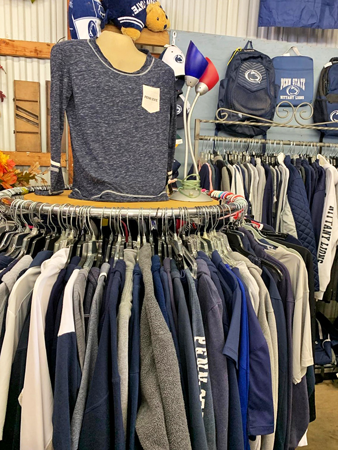 Penn State pride on full display &ndash; because in Pennsylvania, college loyalty runs deeper than the pockets on these well-organized men's shirts.