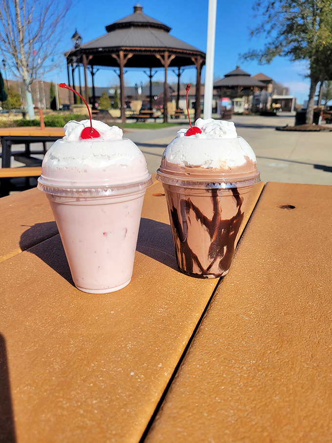 Milkshakes served outdoors in perfect weather &ndash; proof that sometimes the universe does want you to be happy after all.