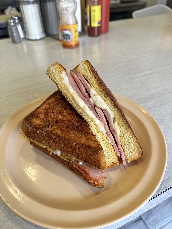 This sandwich isn't just grilled&mdash;it's been transformed into a golden-brown masterpiece that makes ordinary lunch weep with inadequacy.