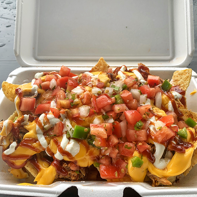 These loaded nachos prove that sometimes more really is more, especially when "more" means barbecue.