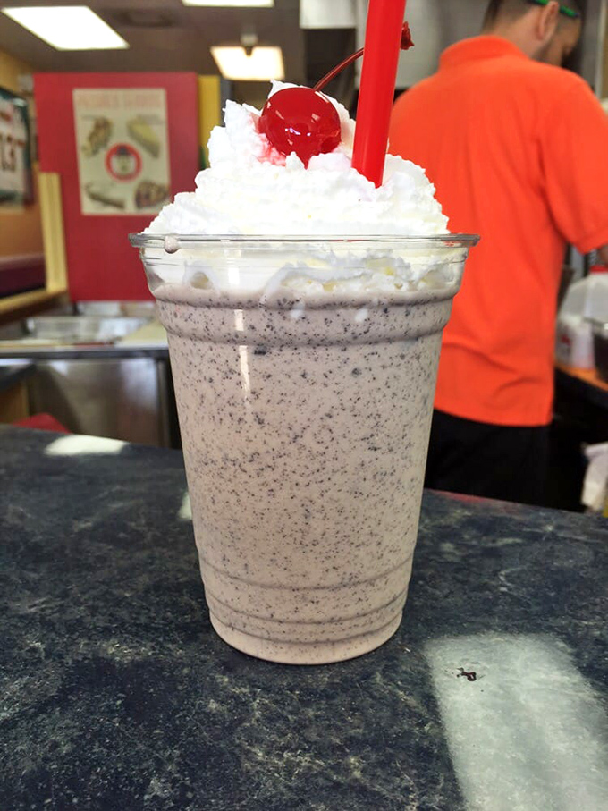 This cookies-and-cream masterpiece isn't just a milkshake&mdash;it's dessert with a straw, topped with enough whipped cream to make a cloud jealous.