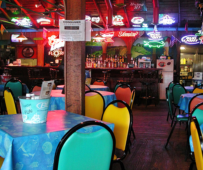 Every angle reveals new character in this charmingly authentic Florida dining room that feels like home.