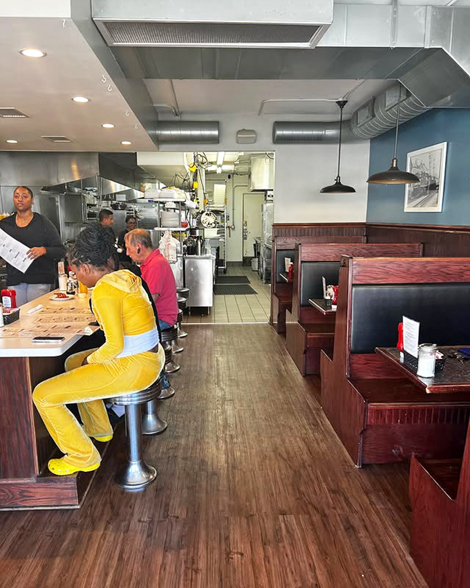 Classic diner vibes meet modern comfort &ndash; it's like your favorite sweater got a stylish update.