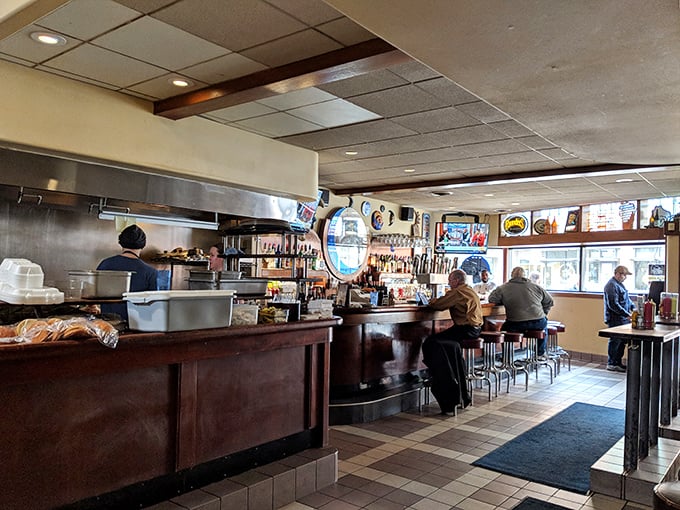 The bar area invites you to pull up a stool, order something cold, and settle into that uniquely Wisconsin tradition of friendly conversation with whoever's nearby.