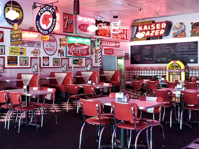 Red vinyl booths and chrome-edged tables aren't trying to be retro&mdash;they've simply never left, creating the perfect stage for comfort food performances daily.