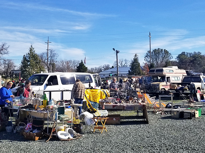 One person's attic treasures become another's vintage finds at Sutter Creek's outdoor market, where haggling is still an art form.