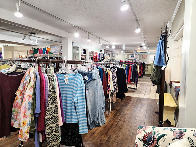 Racks of potential outfits stretch before you like a runway of possibilities, each item with enough life left to star in your wardrobe rotation.