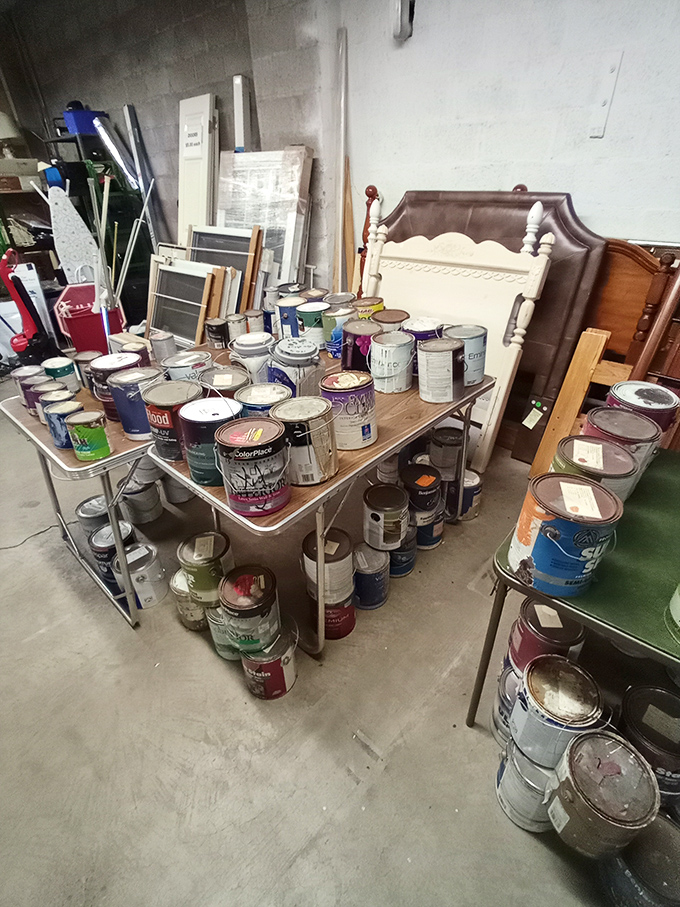 The DIY section is a painter's dream, with partially used cans offering the perfect amount for that small project you've been putting off.