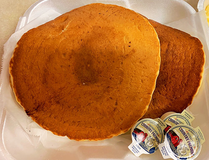 These pancakes aren't trying to win beauty contests &ndash; they're too busy being exactly what Monday mornings have been crying out for since time began.