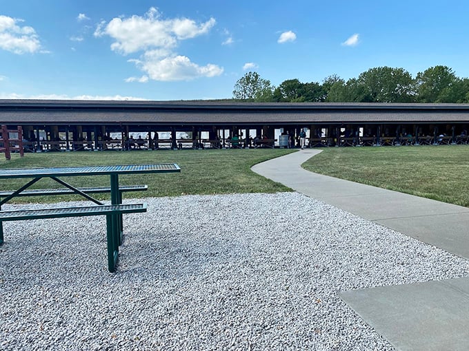 Not just a pavilion, but a community gathering spot where memories are made between bites of potluck casseroles and hometown gossip.
