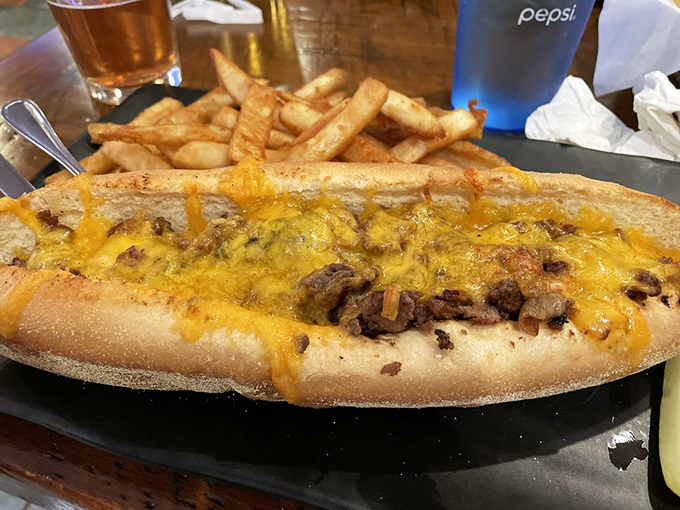 Pennsylvania's answer to Philly&mdash;a cheesesteak that doesn't need city lights to shine, just plenty of melted cheese and seasoned meat.