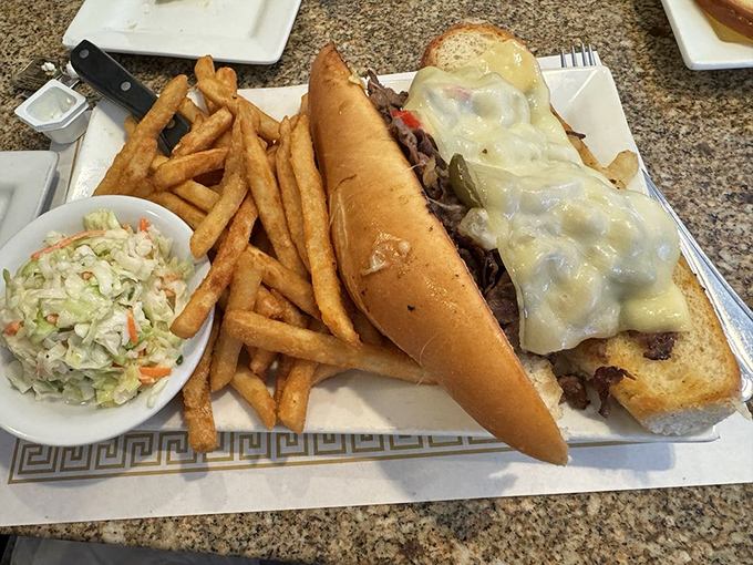 The Philly cheesesteak at 3G's proves that sometimes the best version of a classic exists far from its birthplace.